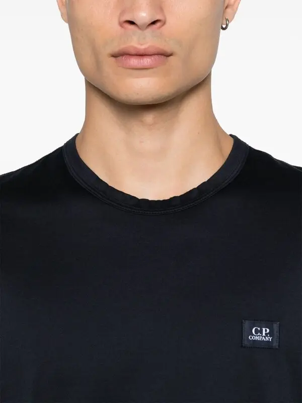 C.P. COMPANY Logo-appliqué T-shirt - Blue