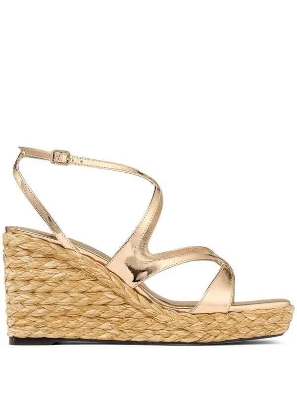 JIMMY CHOO 110 Ayla Sandals - Gold