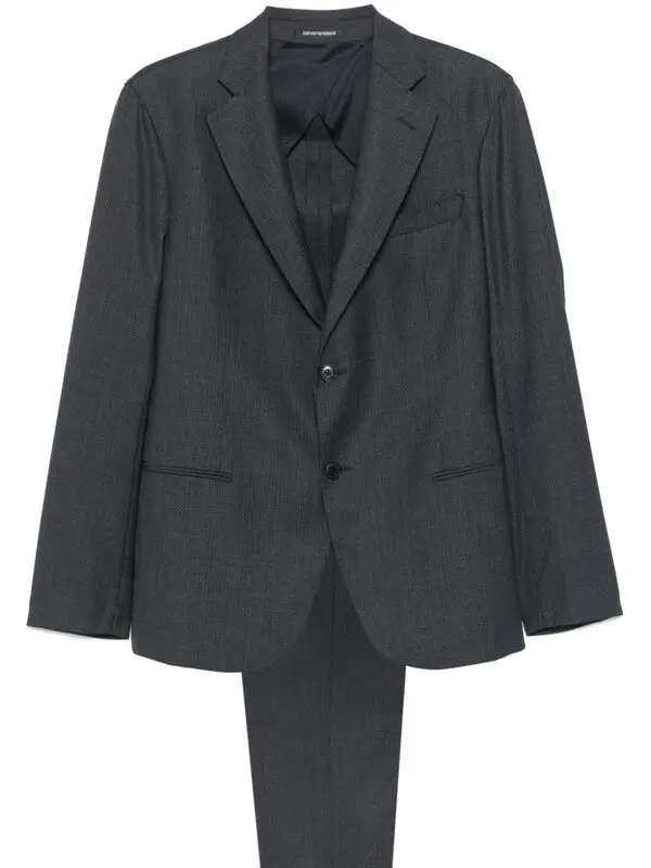Emporio Armani Virgin Wool Suit - Blue