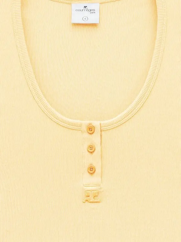 COURREGES Holistic Snaps T-shirt - Yellow