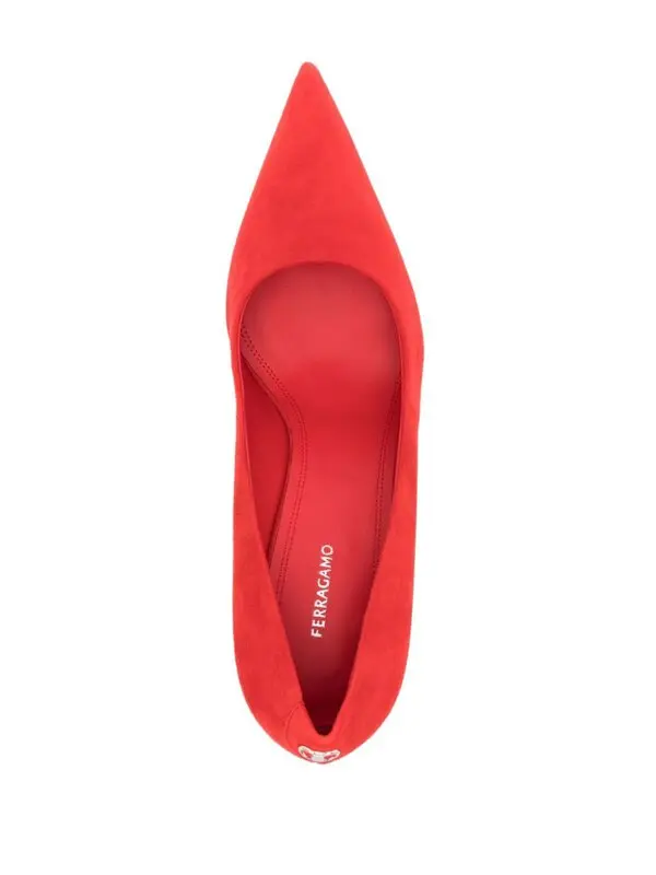 FERRAGAMO 70mm Elydea Pumps - Red