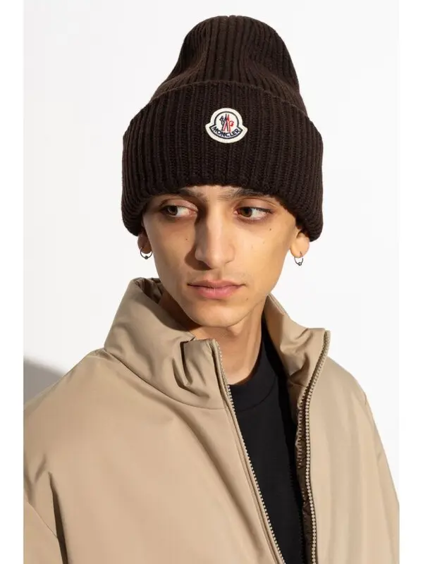 Moncler Logo Patch Beanie
