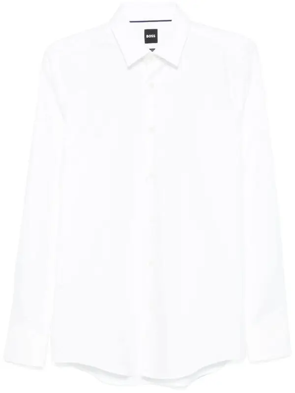 BOSS Interlock-weave Shirt - White