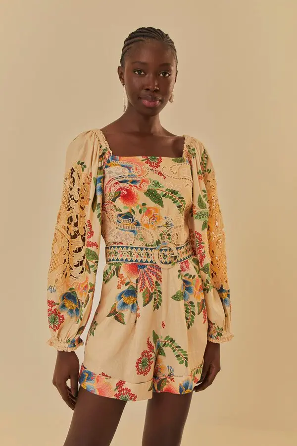 knee length dresses for ladies Sand Mosaic Garden Wrap Midi Dress  FARM Rio