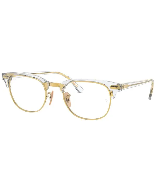 Ray-ban Clubmaster Optics Square Frame Eyeglasses - Transparen