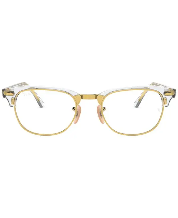 Ray-ban Clubmaster Optics Square Frame Eyeglasses - Transparen
