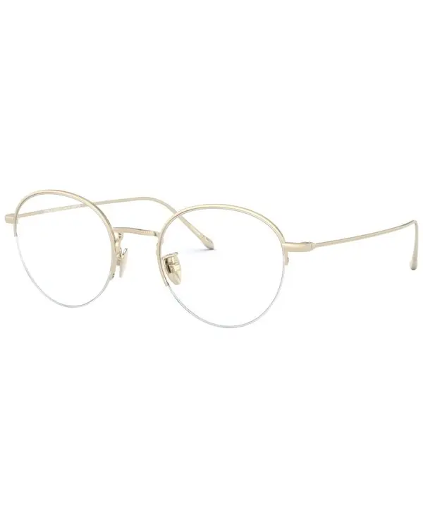 Giorgio Armani Round Eyeglasses - Gold-tone