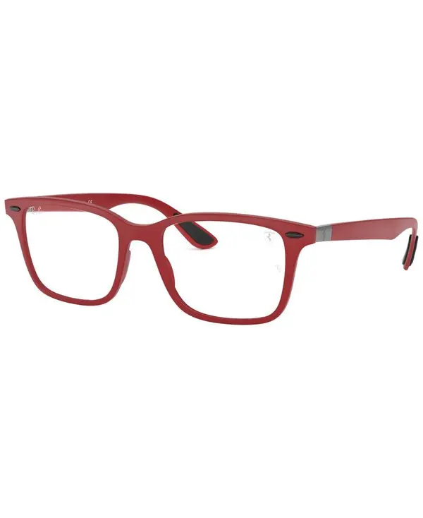 Ray-ban Scuderia Ferrari Square Eyeglasses - Matte Red