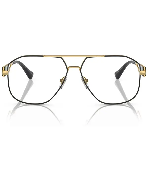 Versace Pilot Eyeglasses - Black,gold-tone