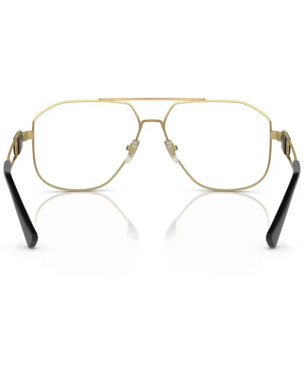 Versace Pilot Eyeglasses - Black,gold-tone