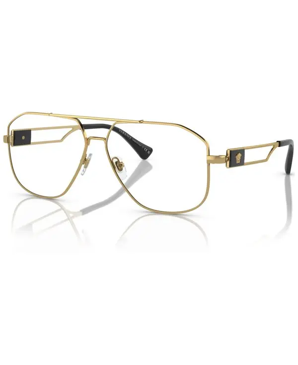 Versace Pilot Eyeglasses - Gold-tone