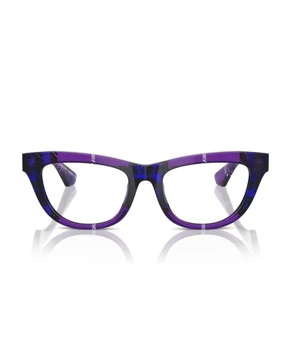 Burberry Full Rim Eyeglasses - Check Violet