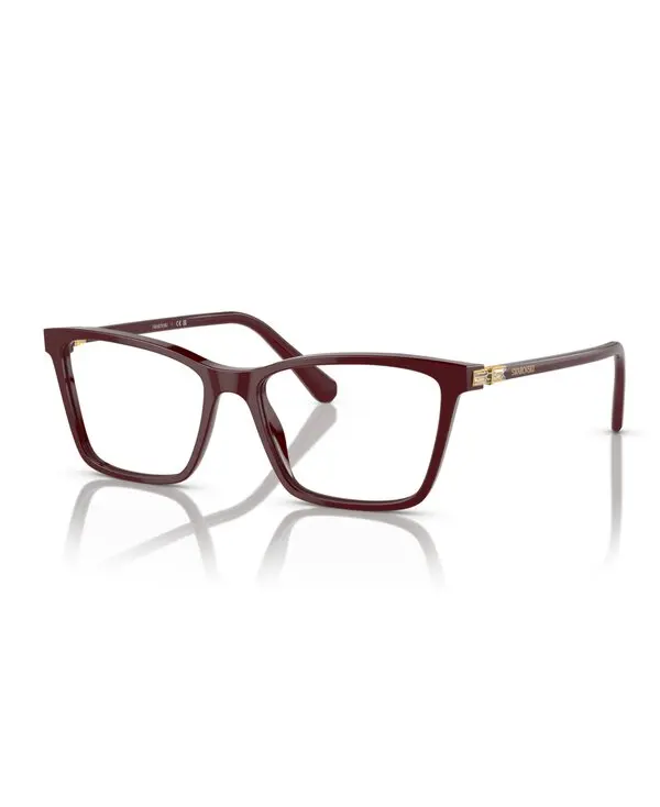 SWAROVSKI Rectangle Eyeglasses - Burgundy