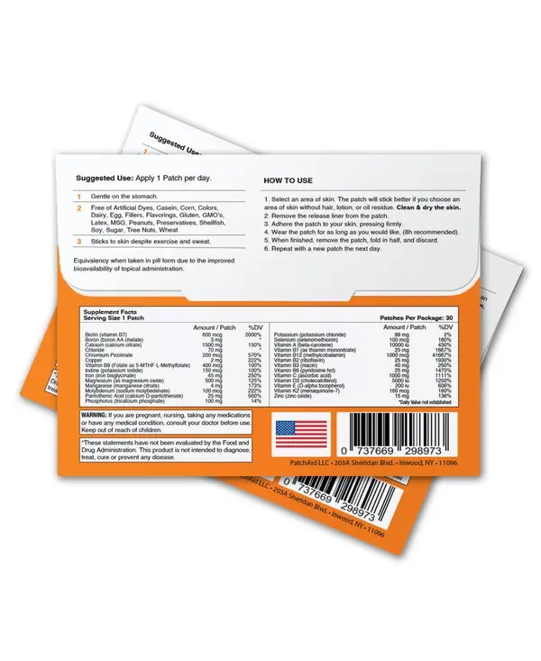PATCHAID Multivitamin Plus Topical Patch
