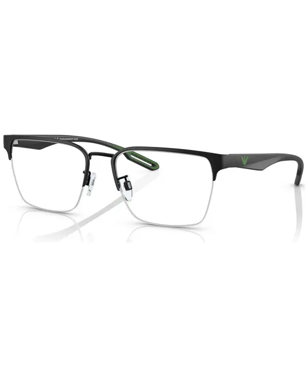 Emporio Armani Square Eyeglasses - Matte Black