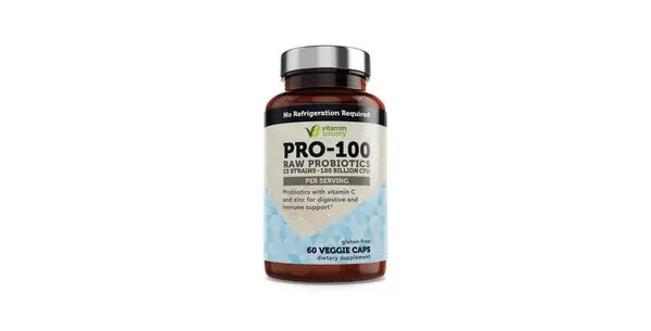 VITAMIN BOUNTY Pro-100 Probiotic With Immunity Support Veggie Capsules