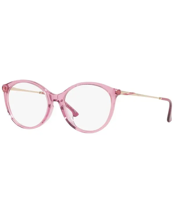 VOGUE EYEWEAR Vo5387f Oval Low Bridge Fit Eyeglasses - Transparent Purple