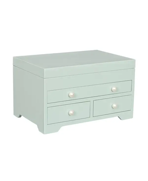 MELE & CO Mele Co. Bianca Wooden Jewelry Box In Finish - Seafoam