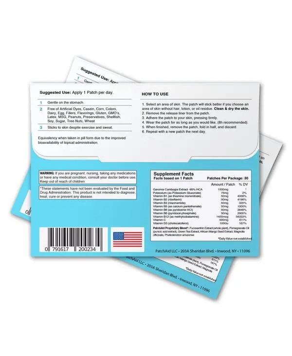 PATCHAID Metabolism Plus With Garcinia Cambogia Patch