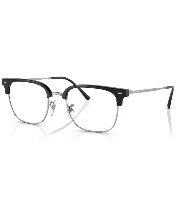 Ray-ban Clubmaster Optics Eyeglasses - Black On Silver