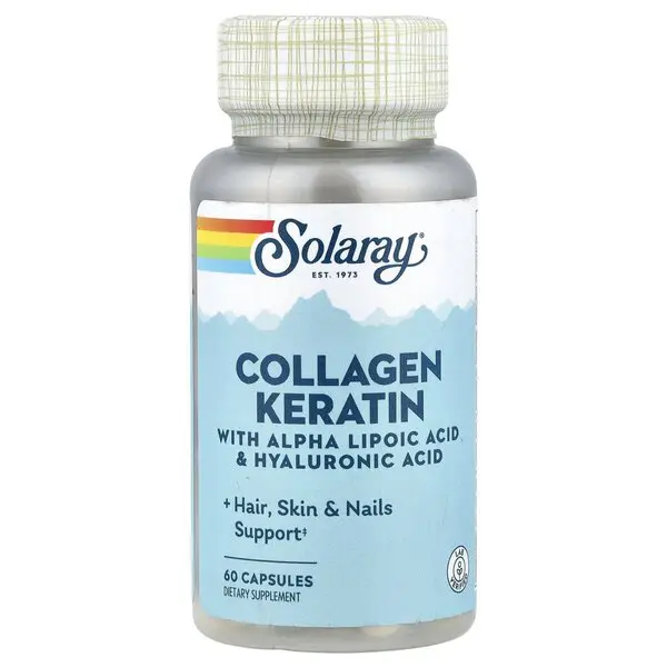 SOLARAY Collagen Keratin With Alpha Lipoic Acid & Hyaluronic Acid 60 Capsules - Open Miscellaneous