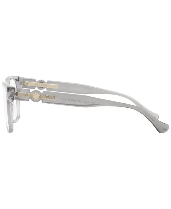 Versace Rectangle Eyeglasses - Transparent Gray