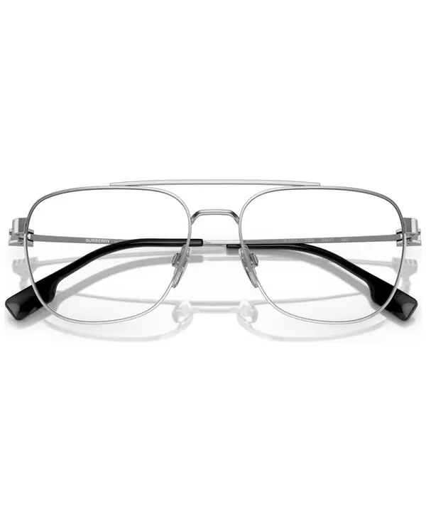 Burberry Aviator Full Rim Eyeglasses - Silver-tone