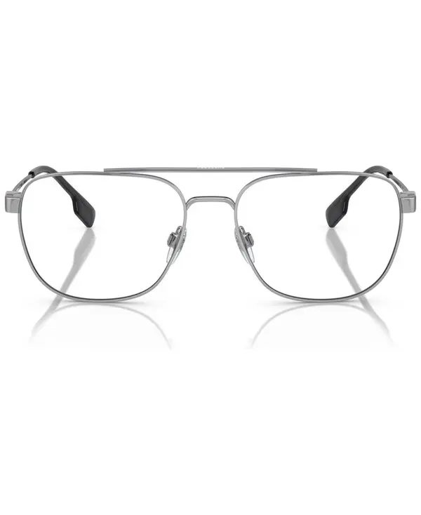 Burberry Aviator Full Rim Eyeglasses - Silver-tone