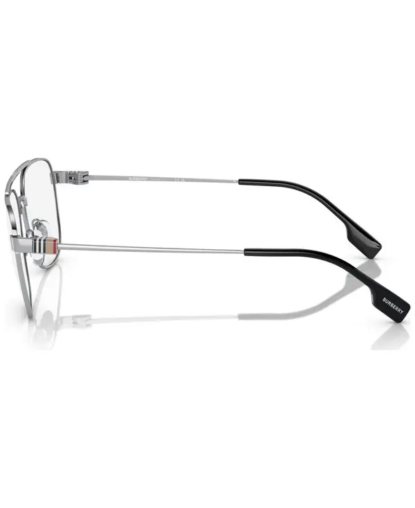 Burberry Aviator Full Rim Eyeglasses - Silver-tone