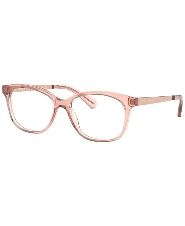 Michael Kors Mk4035 Ambrosine Rectangle Eyeglasses - Transparent Mulberry