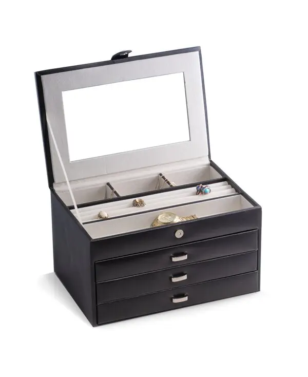 BEY-BERK 4 Level Jewelry Box - Multi