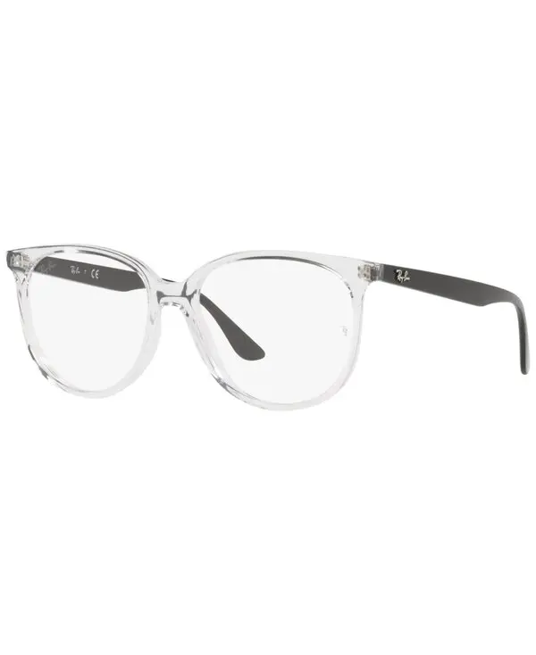 Ray-ban Eyeglasses With Square Frame And Tortoiseshell Finish - Transparent Gray
