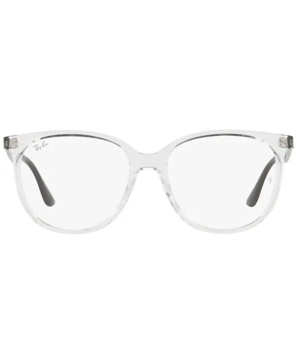 Ray-ban Eyeglasses With Square Frame And Tortoiseshell Finish - Transparent Gray