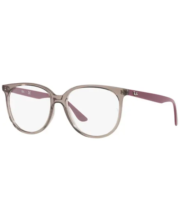 Ray-ban Eyeglasses With Square Frame And Tortoiseshell Finish - Transparent