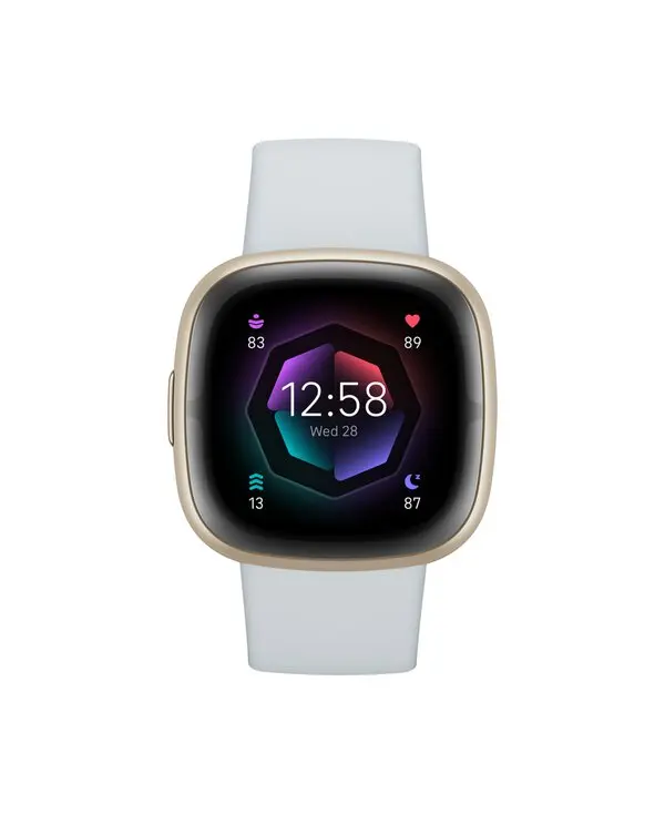 FITBIT Sense 2 Smartwatch - Blue Mist,soft Gold-tone