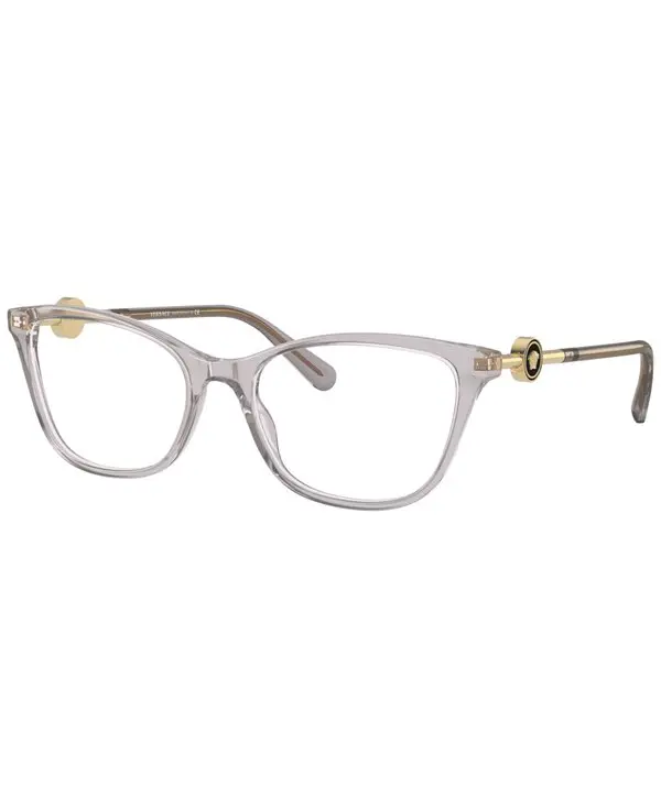 Versace Cat Eye Eyeglasses - Transparent Gray
