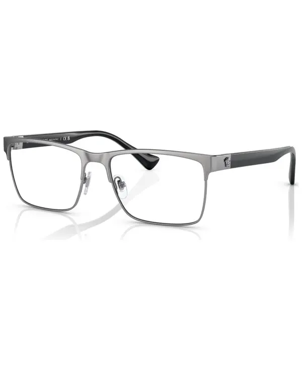 Versace Rectangle Eyeglasses - Gunmetal