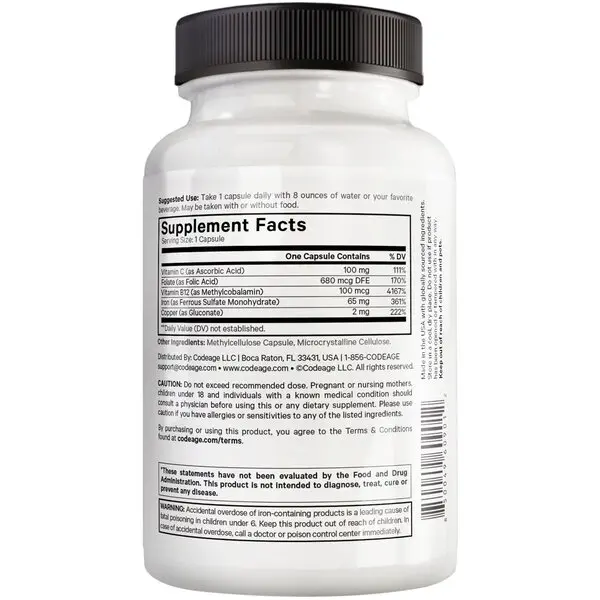Amen Iron Ultra Supplement + Copper