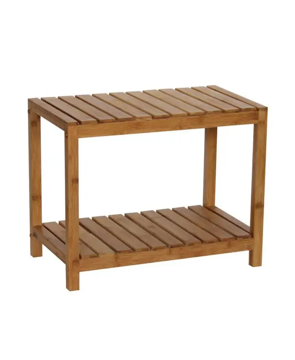 GALLERIE DECOR Bamboo Natural Spa Bench - Brown