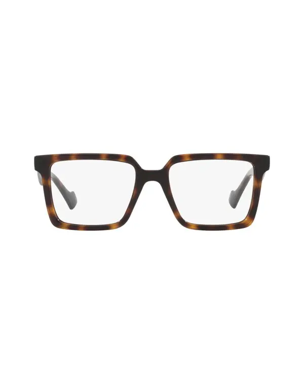 Gucci Rectangle Eyeglasses Full Rim - Tortoise Tan