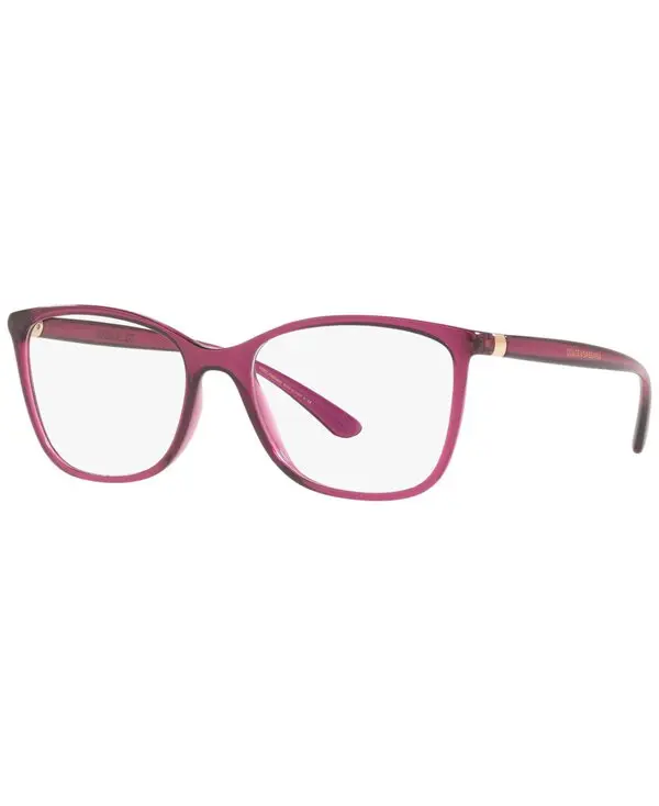 Dolce & Gabbana Rectangle Eyeglasses - Transparent Dark Cherry