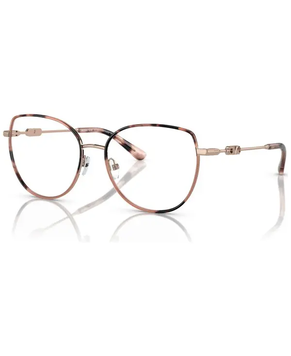 Michael Kors Irregular Eyeglasses - Rose Gold-tone,pink Tortoise
