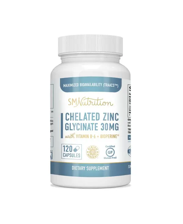 SMNUTRITION Chelated Zinc Supplements