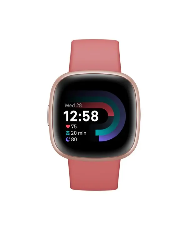 FITBIT Versa 4 Smartwatch - Pink Sand,copper Rose