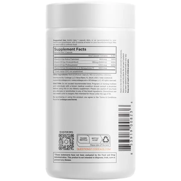 CODEAGE Adk Vitamins Supplement