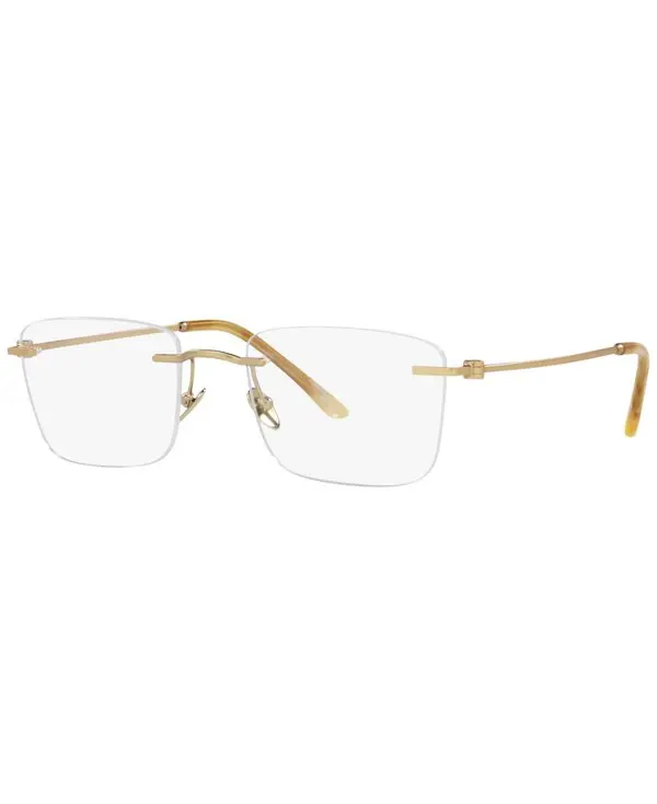 Giorgio Armani Rectangle Eyeglasses - Matte Pale Gold Tone
