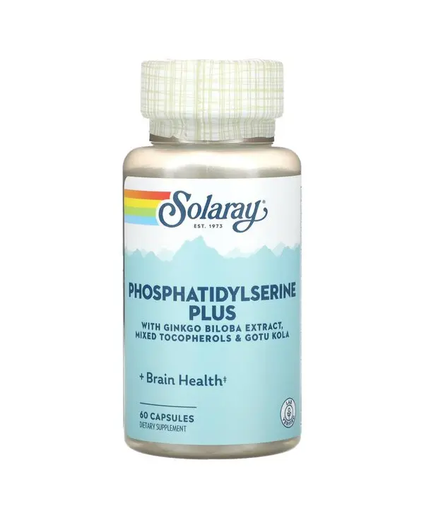 SOLARAY Phosphatidylserine Plus 60 Capsules - Assorted Pre-pack (see Table 9
