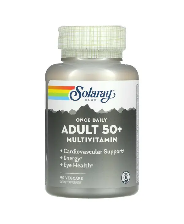 SOLARAY Once Daily Adult 50+ Multivitamin 90 Vegcaps - Assorted Pre-pack (see Table 9