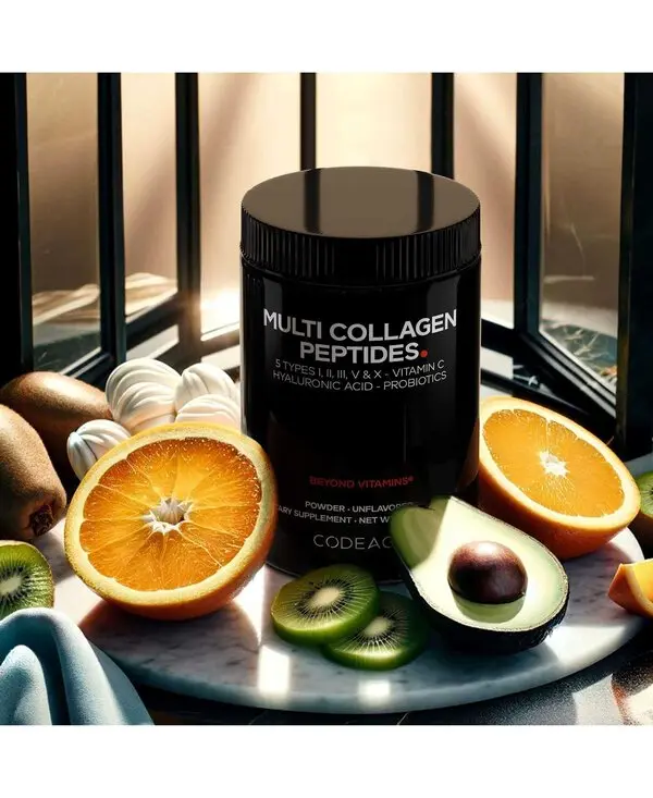CODEAGE Multi Collagen Peptides Powder + Probiotics Black Edition