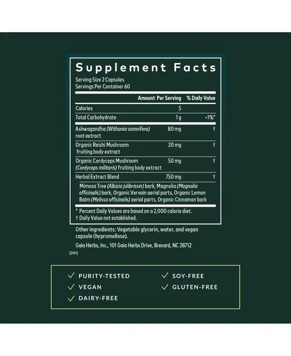 GAIA HERBS Adrenal Health Nightly Restore